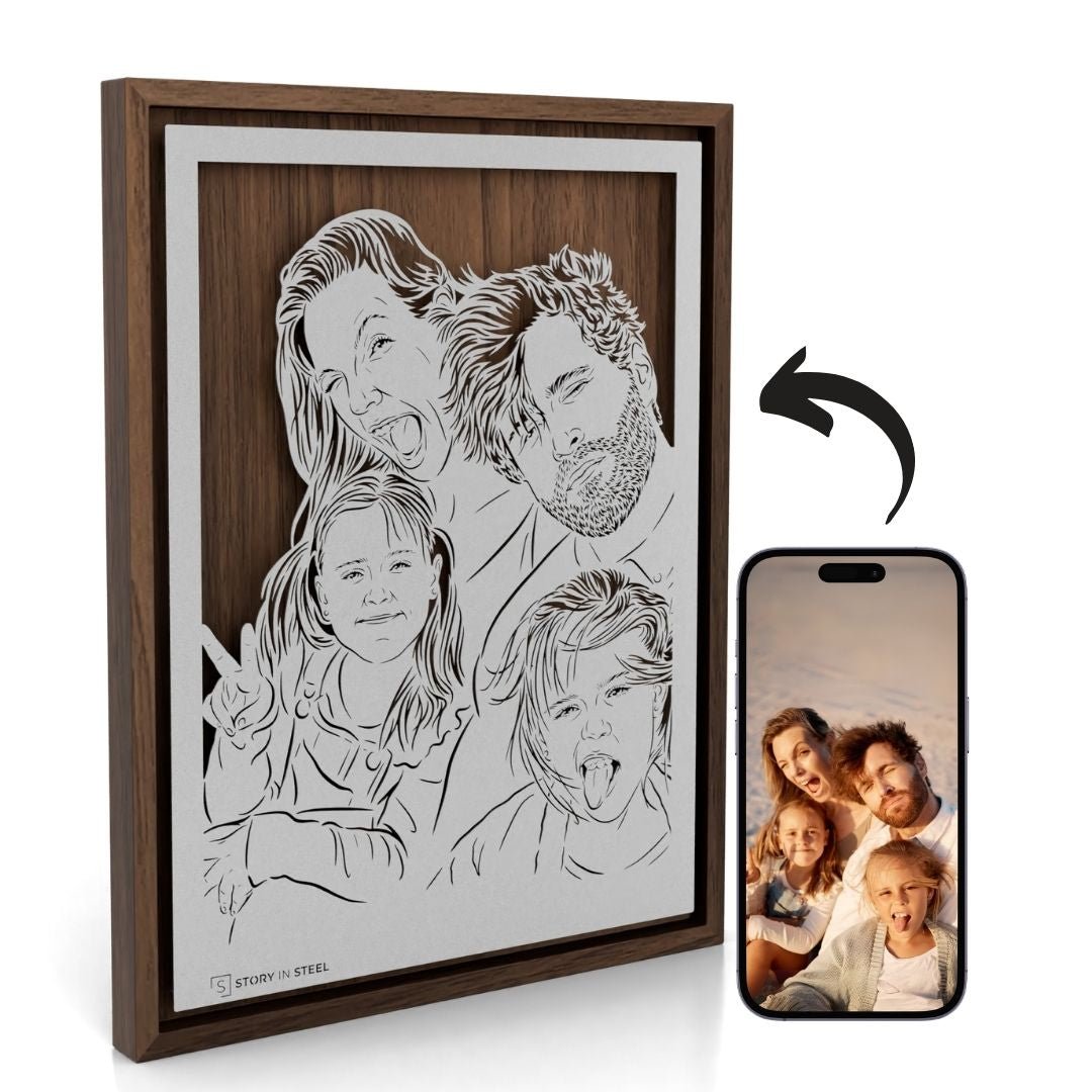 Custom Metal Portrait Art | Handcrafted Wall Decor Piece – Story In Steel