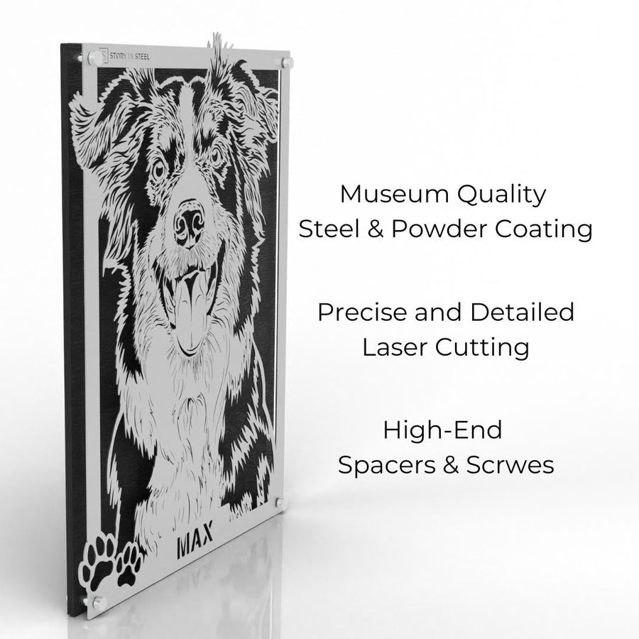 Custom Pet Metal Portrait – Story In Steel