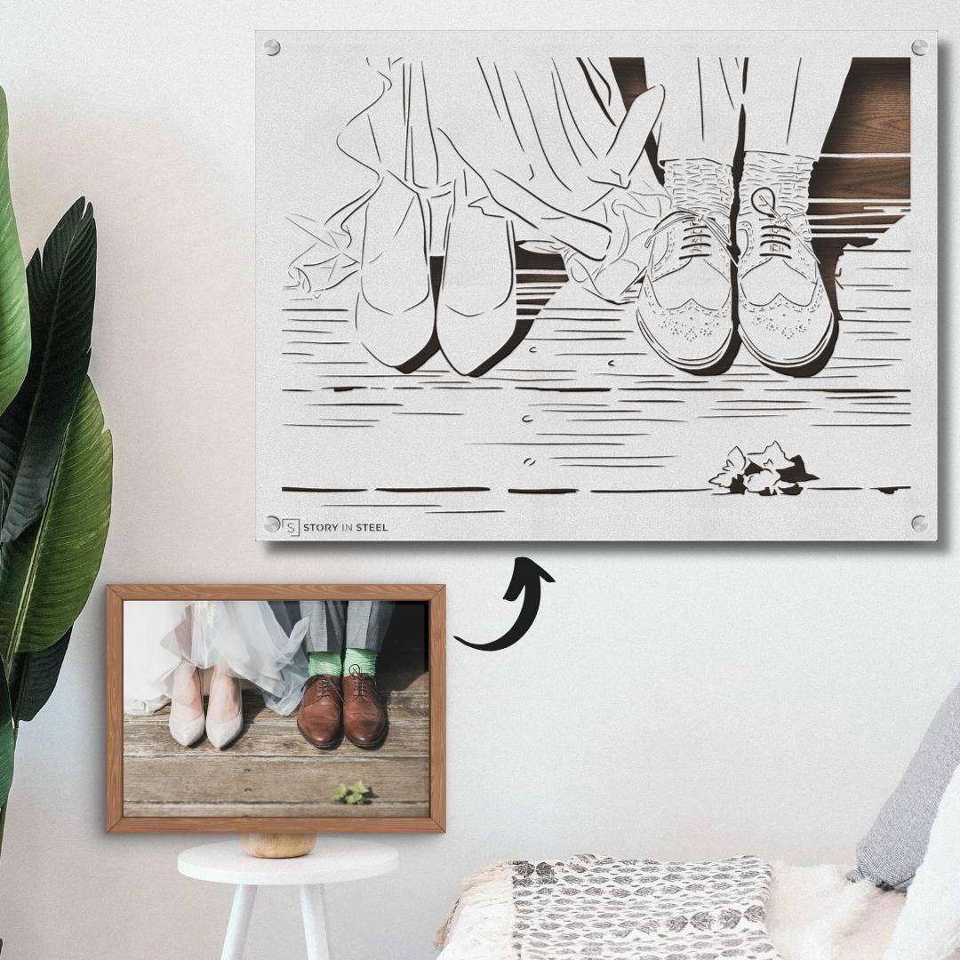 Wedding Anniversary Metal Portrait – Story In Steel