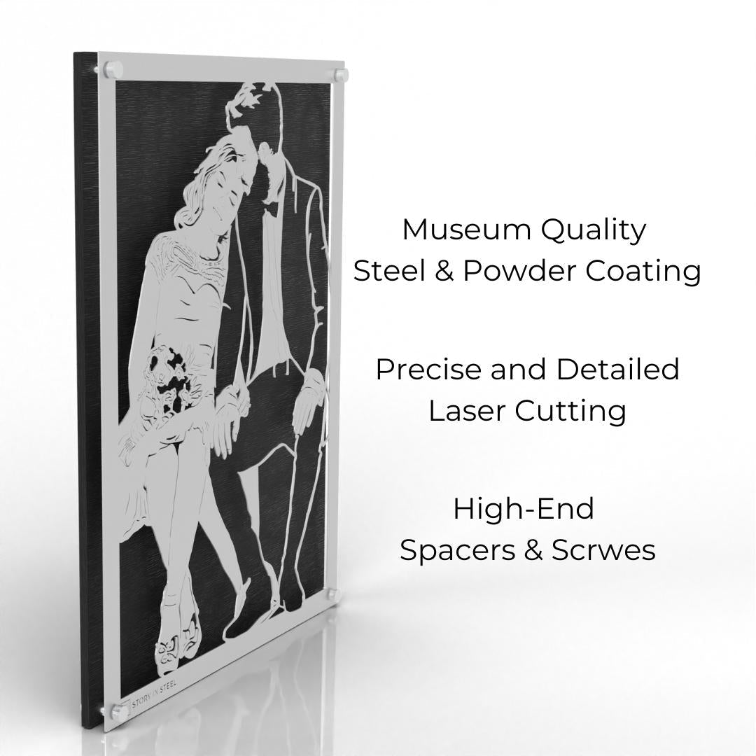 Wedding Anniversary Metal Portrait – Story In Steel