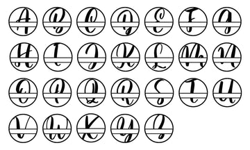 Curved circle Initial Monogram – Story In Steel