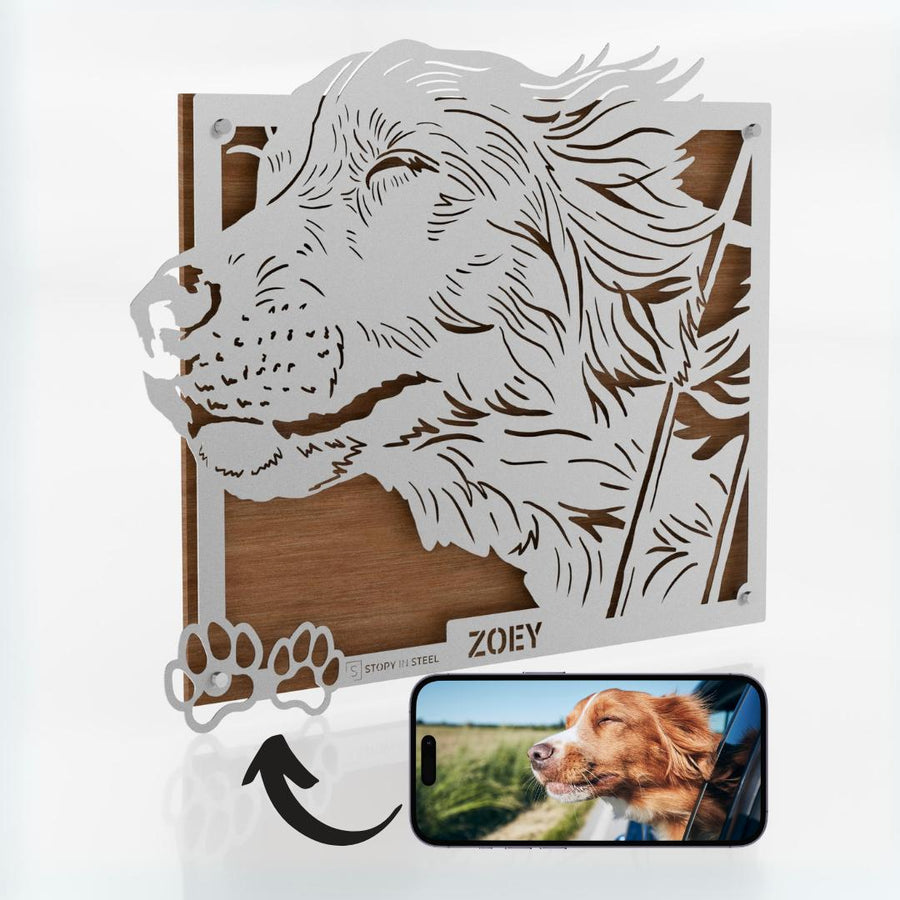 Custom Pet Metal Portrait – Story In Steel
