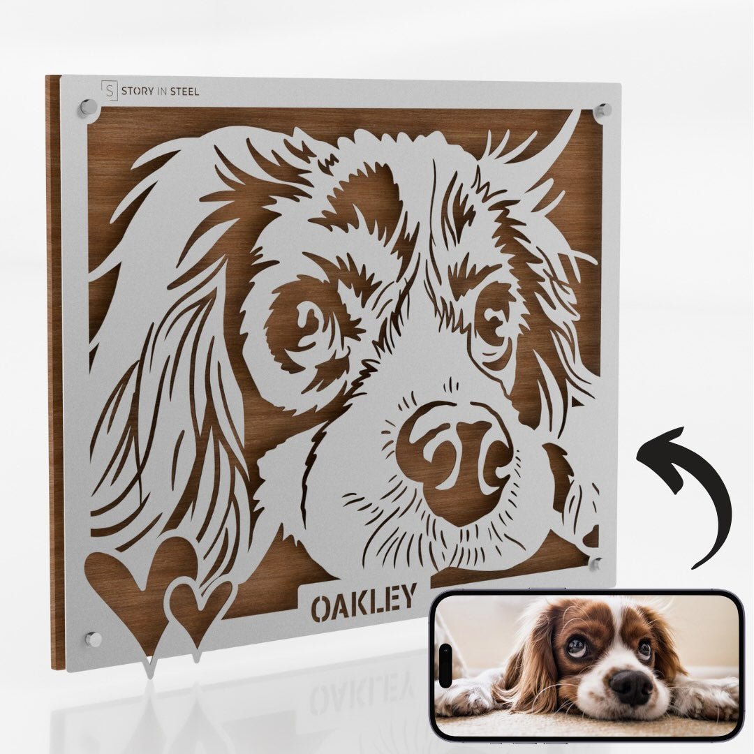 Custom Pet Metal Portrait – Story In Steel