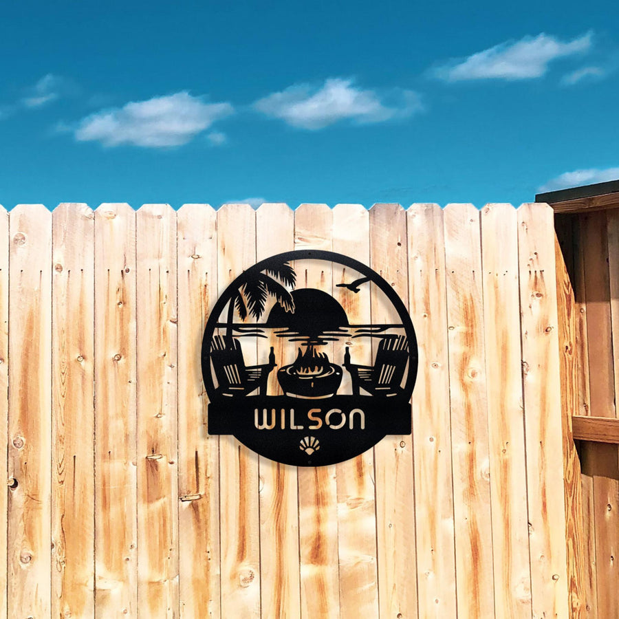 Personalized Beach Monogram – Story In Steel