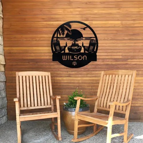 Personalized Beach Monogram – Story In Steel