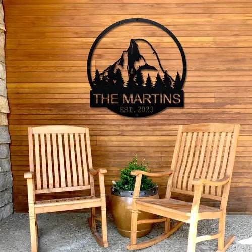 Half Dome Personalized Monogram | Custom Metal Wall Art – Story In Steel