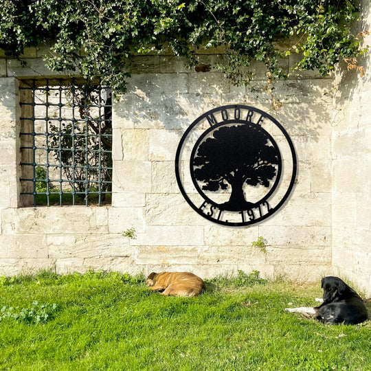 Personalized Oak Tree Monogram – Story In Steel