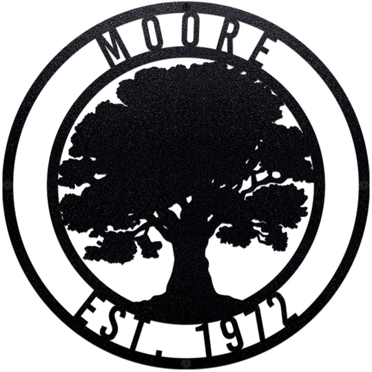 Personalized Oak Tree Monogram – Story In Steel