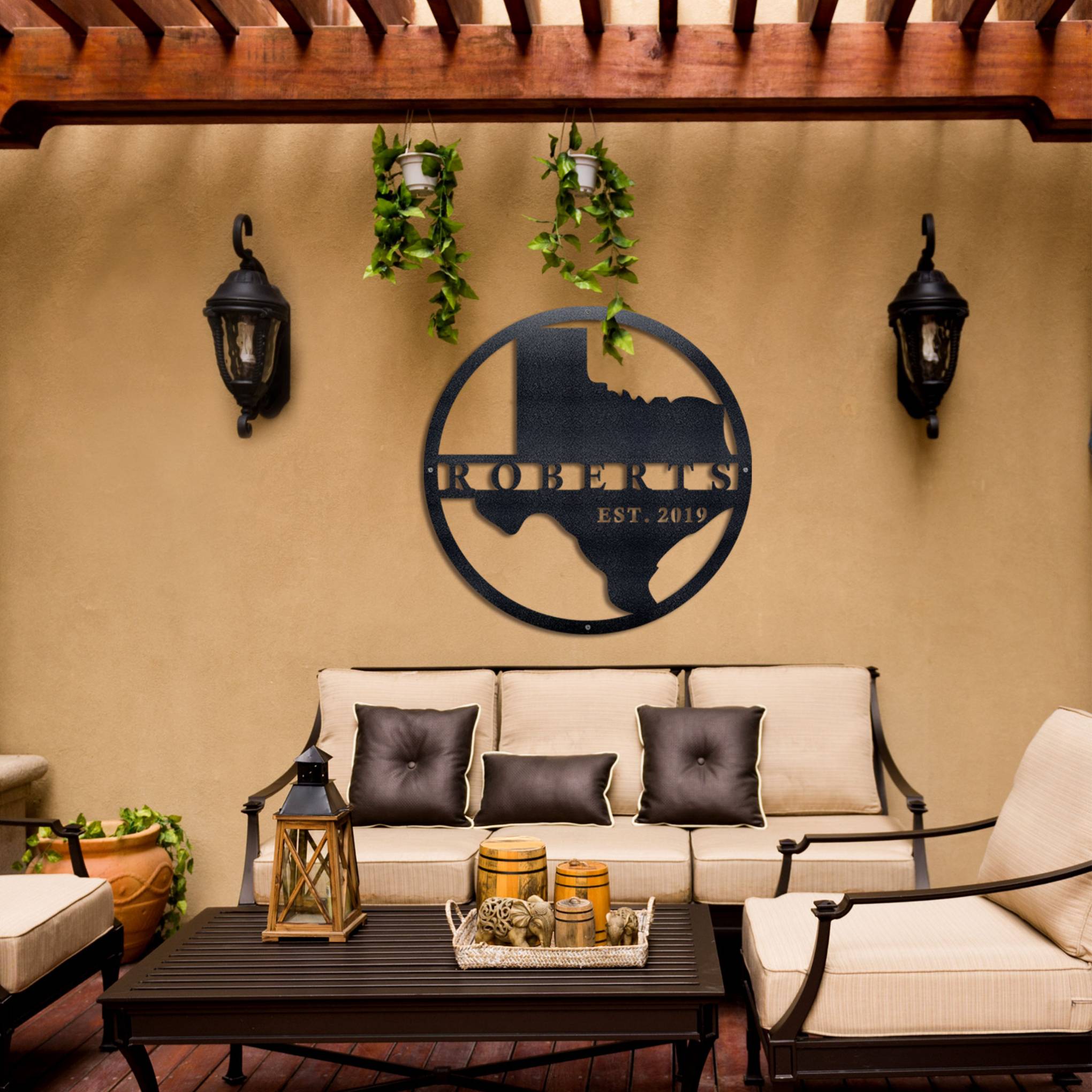 Personalized Texas Monogram – Story In Steel