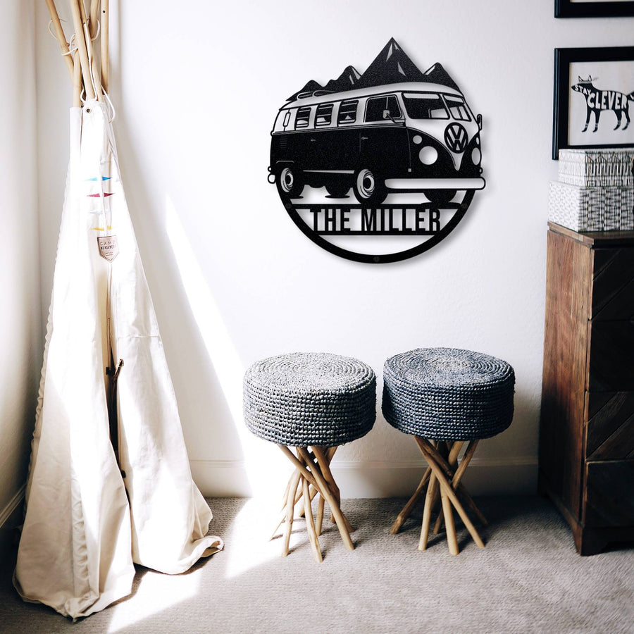 Personalized Van Monogram | Unique Custom Metal Wall Art – Story In Steel